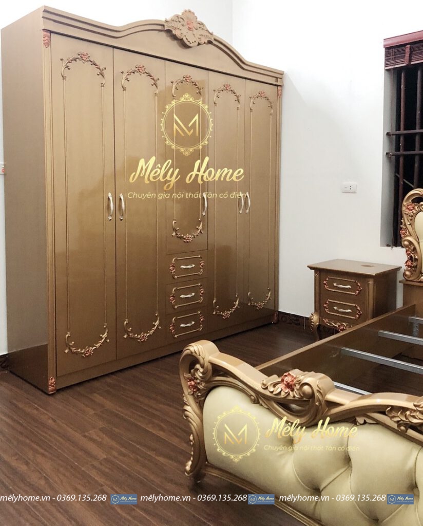Tủ Quần Áo Gỗ Tân Cổ Điển - Mêly Home